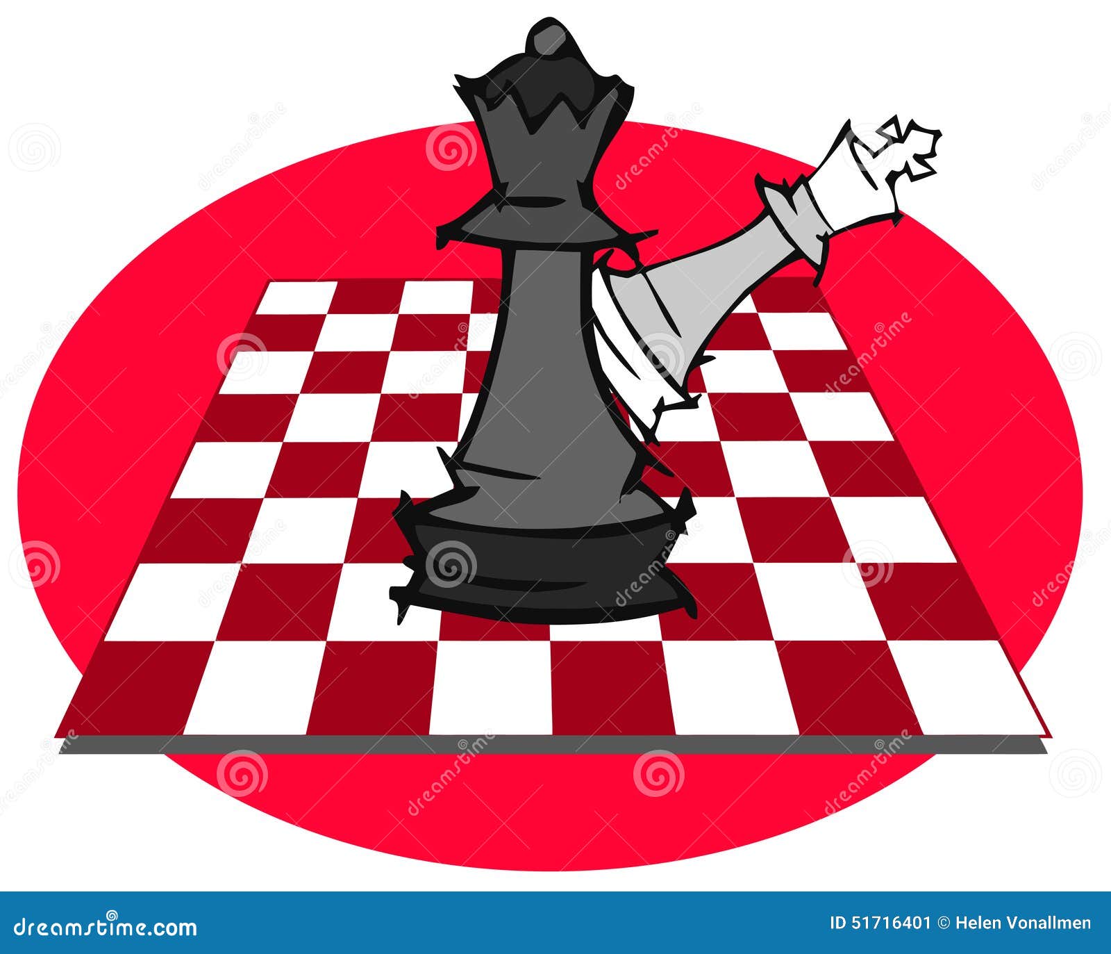 Red Chess Game, Checkmate Cartoon | CartoonDealer.com #51716401