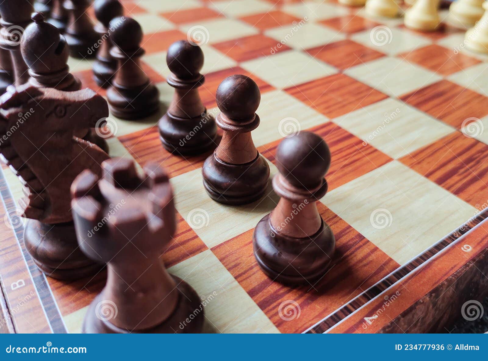 Chess Game. Figures are on the Board Stock Photo - Image of face, chess ...