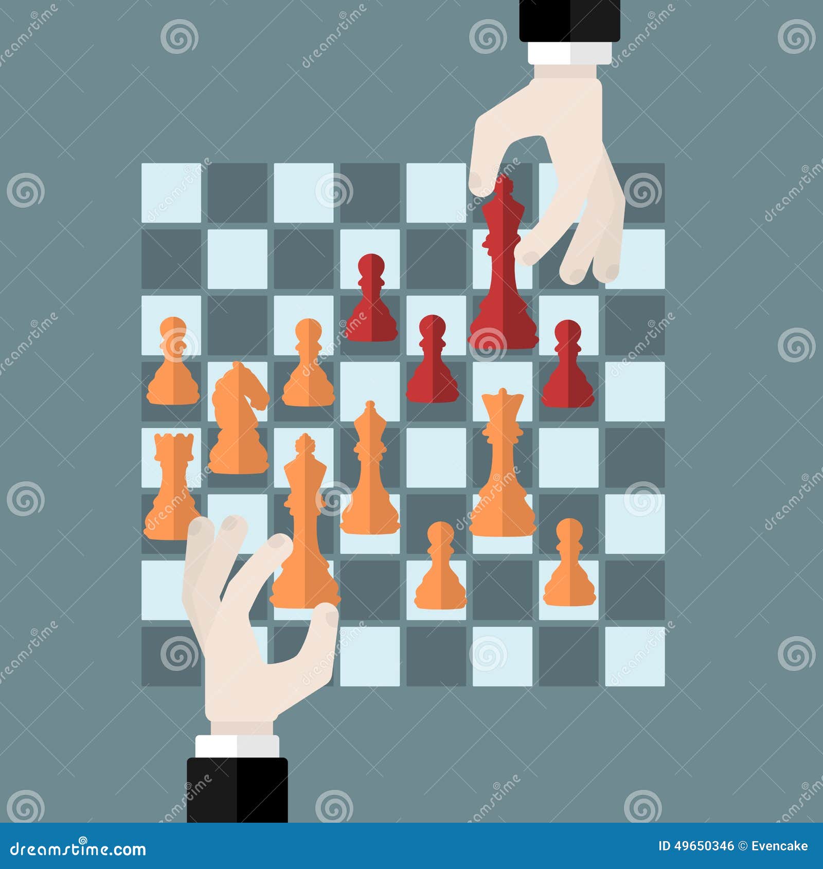 Chess game stock vector. Illustration of player, chessboard - 49650346