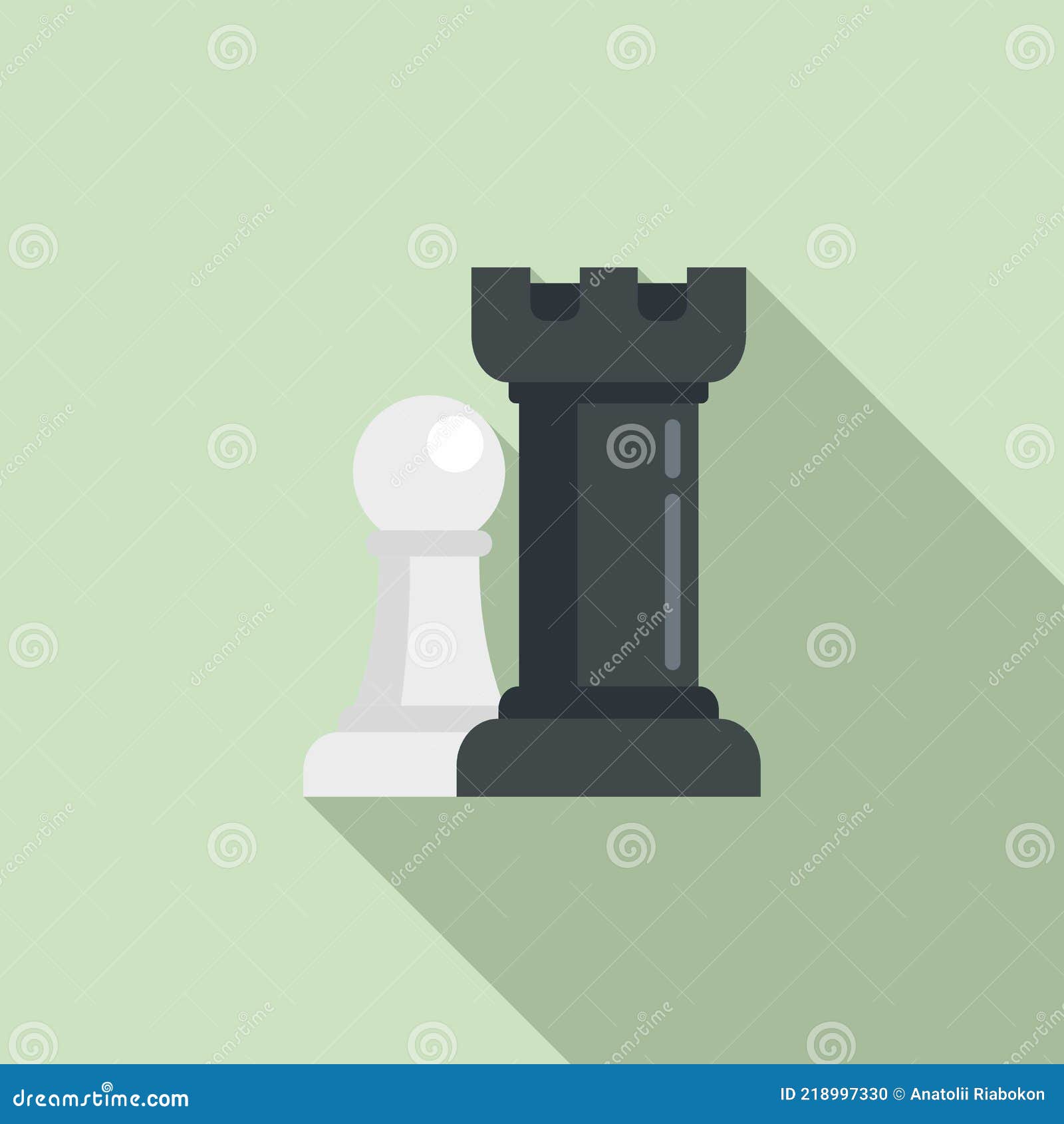 Chess Game Icon, Flat Style Stock Vector - Illustration of game, icon ...