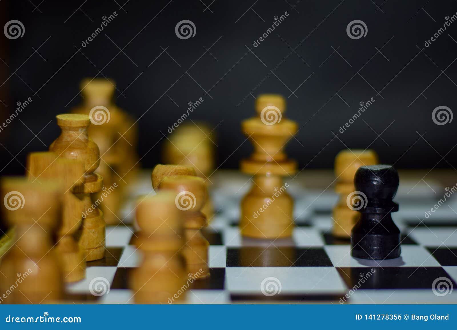 Chess Game for Ideas and Competition and Strategy. Photographed on a ...