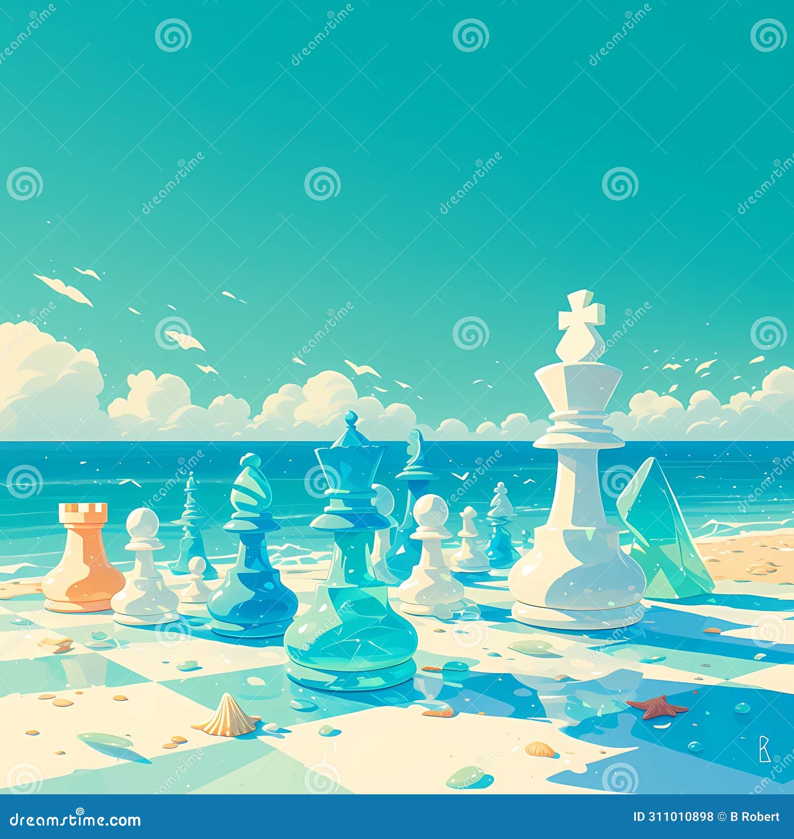 Chess Game Illustration, Chess Board, Checkmate, Creative Design Stock ...