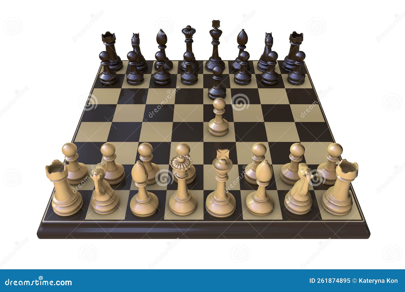 Chess game, illustration stock illustration. Illustration of board ...