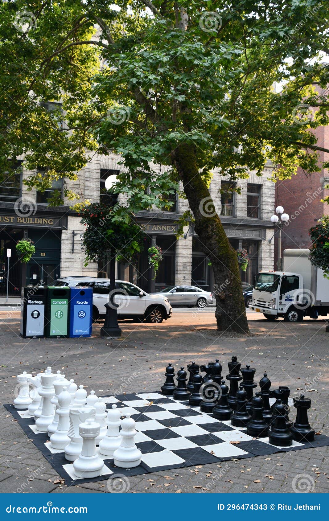 Chess Game at Occidental Park in Seattle, Washington Editorial Stock ...