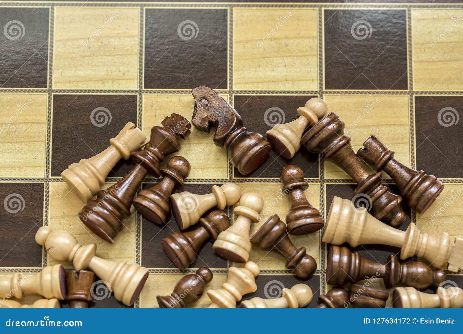 Chess Game Pieces on a Chess Board Stock Photo - Image of victory ...