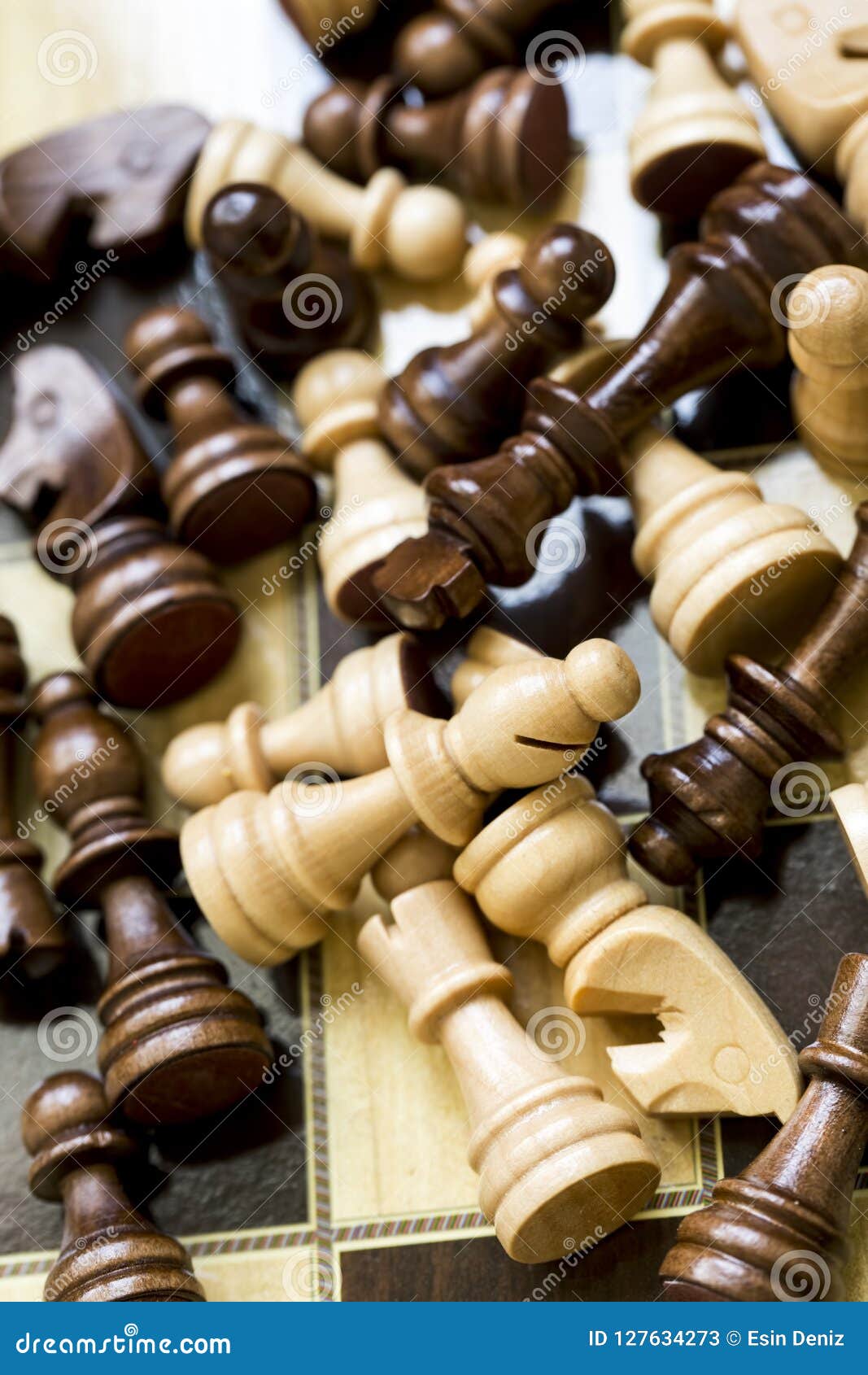 Chess Game Pieces on a Chess Board Stock Image - Image of knight, chess ...