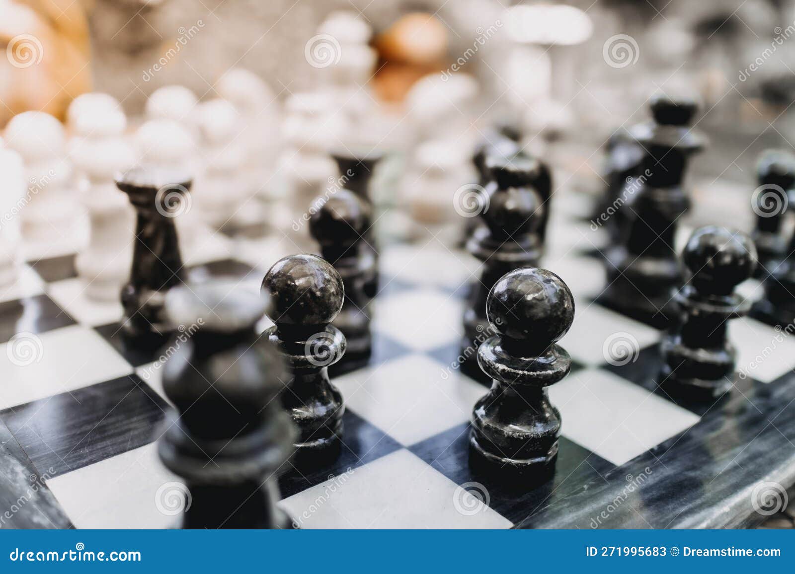 Chess Game, Strategy and Decision Making Stock Image - Image of ...