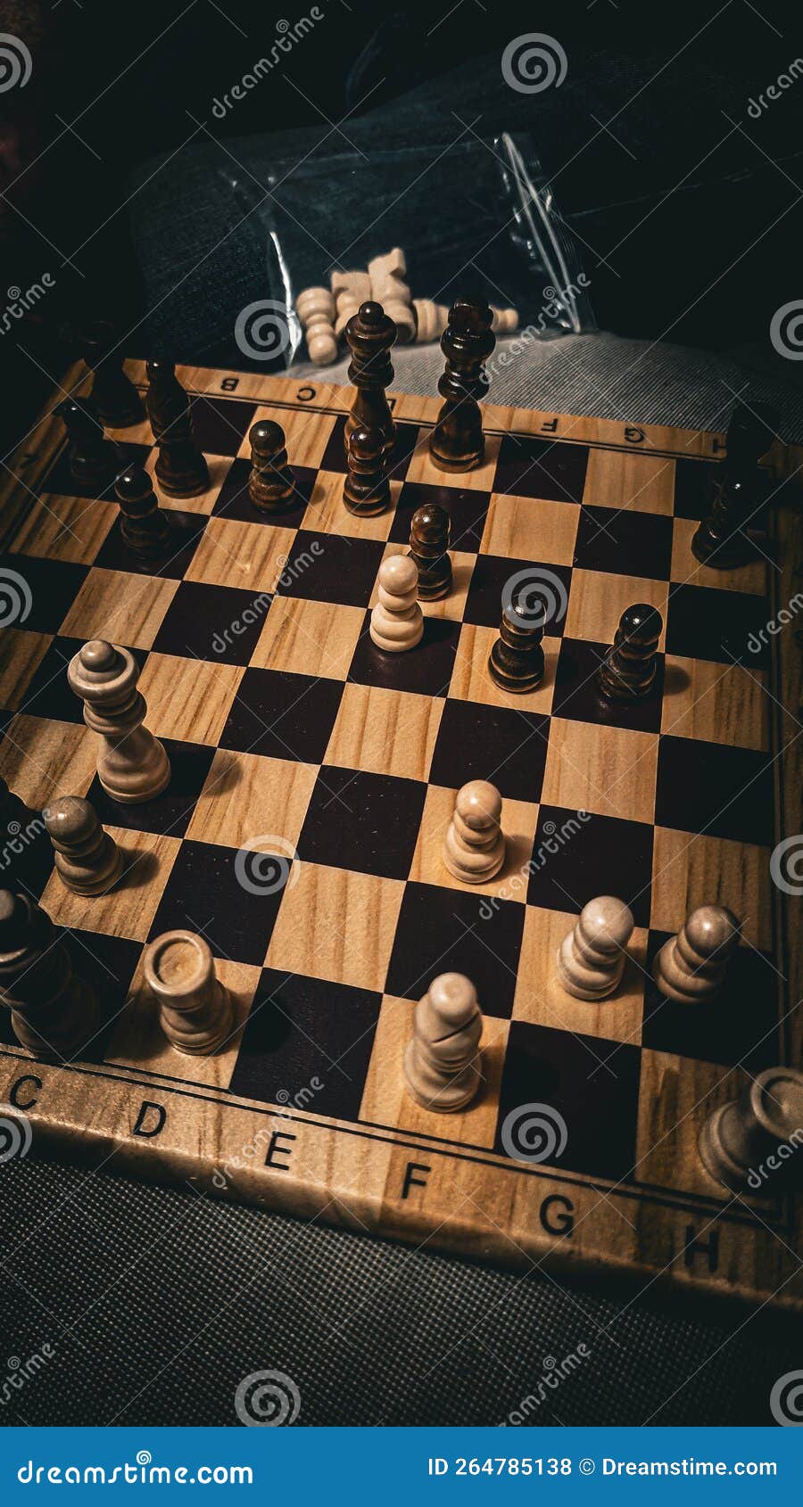 Chess game table stock photo. Image of clever, chess - 264785138
