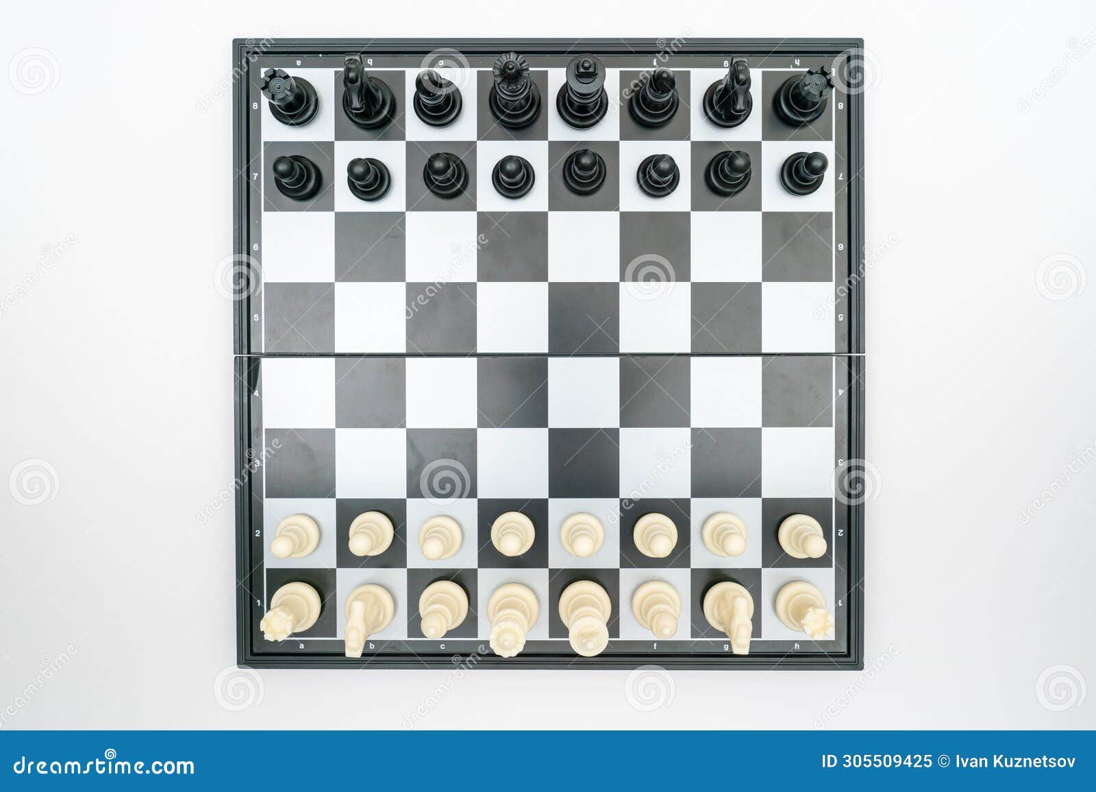 Chess Game Top View Starting Position Stock Image - Image of black ...