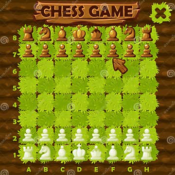 Chess Game UI, Farm Style Chess Board and Set Chess Figures for 2D Game ...