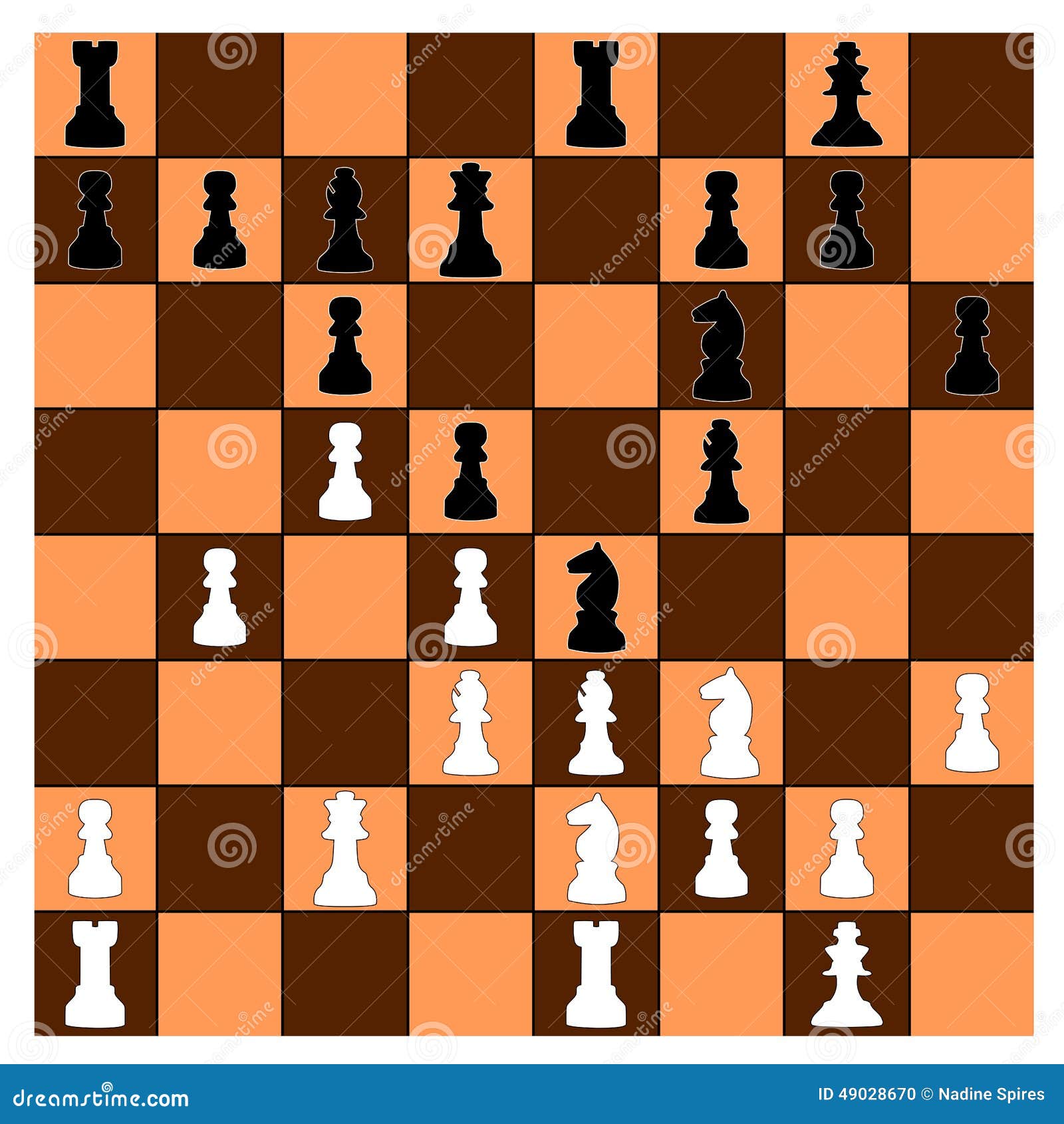 Chess game stock vector. Illustration of chesspieces - 49028670