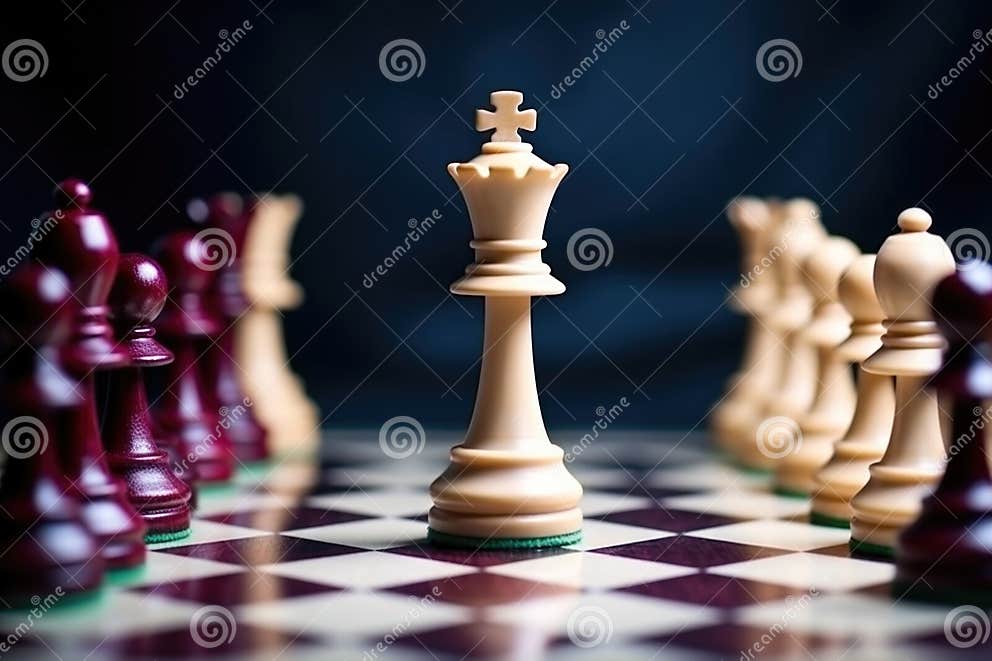 Chess Game Won by Checkmate Position Stock Photo - Image of generated ...