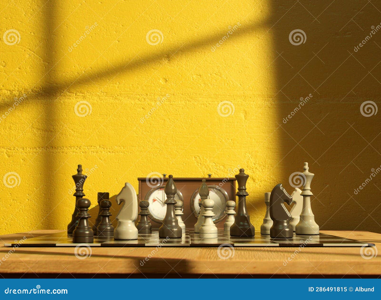 Chess Game Yellow Wall Background Stock Image - Image of rows, bright ...