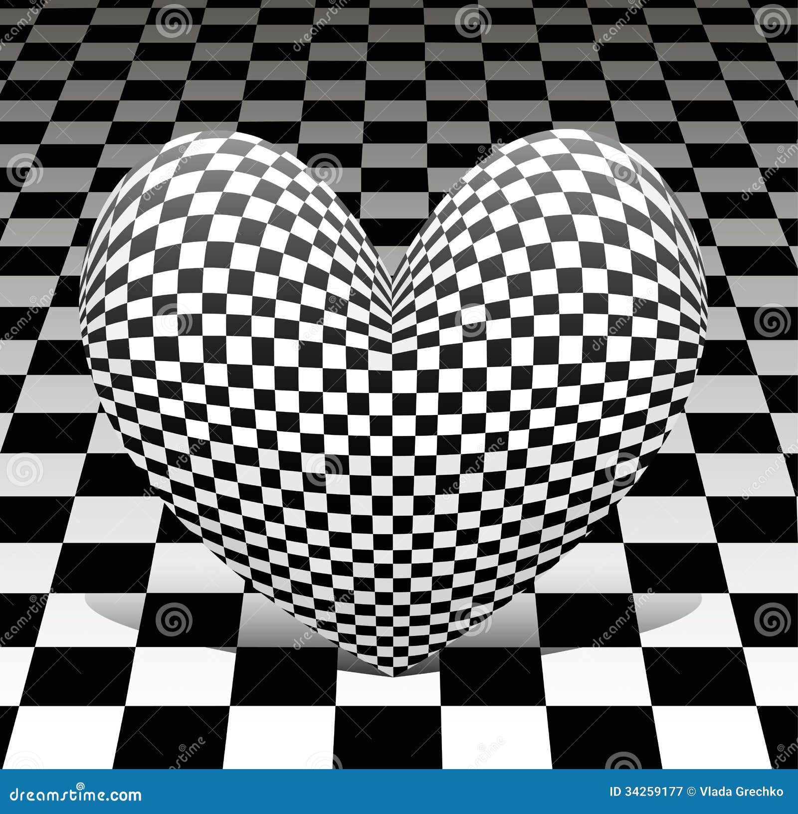 Chess Heart On The Chess Background Cartoon Vector | CartoonDealer.com ...