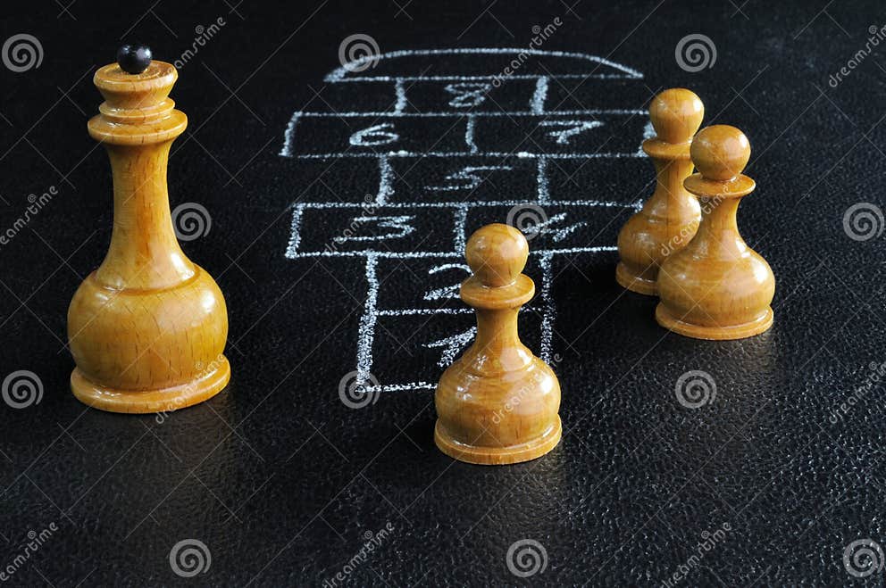Chess and hopscotch board stock image. Image of group - 18151763