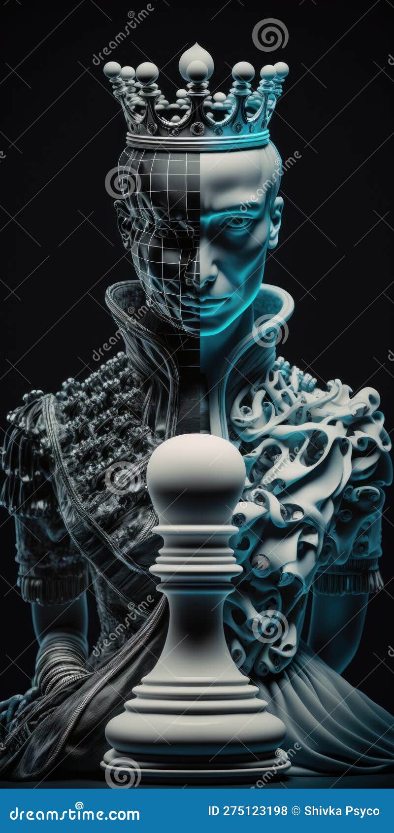 Chess Human Character Generative AI Stock Illustration - Illustration ...