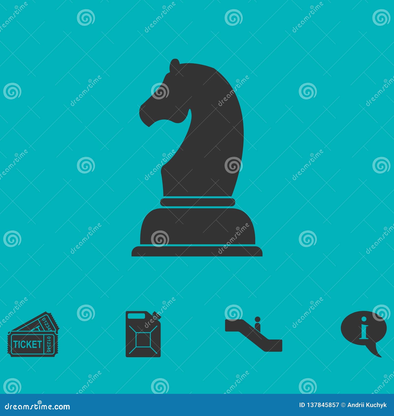 Chess icon flat stock vector. Illustration of checkered - 137845857