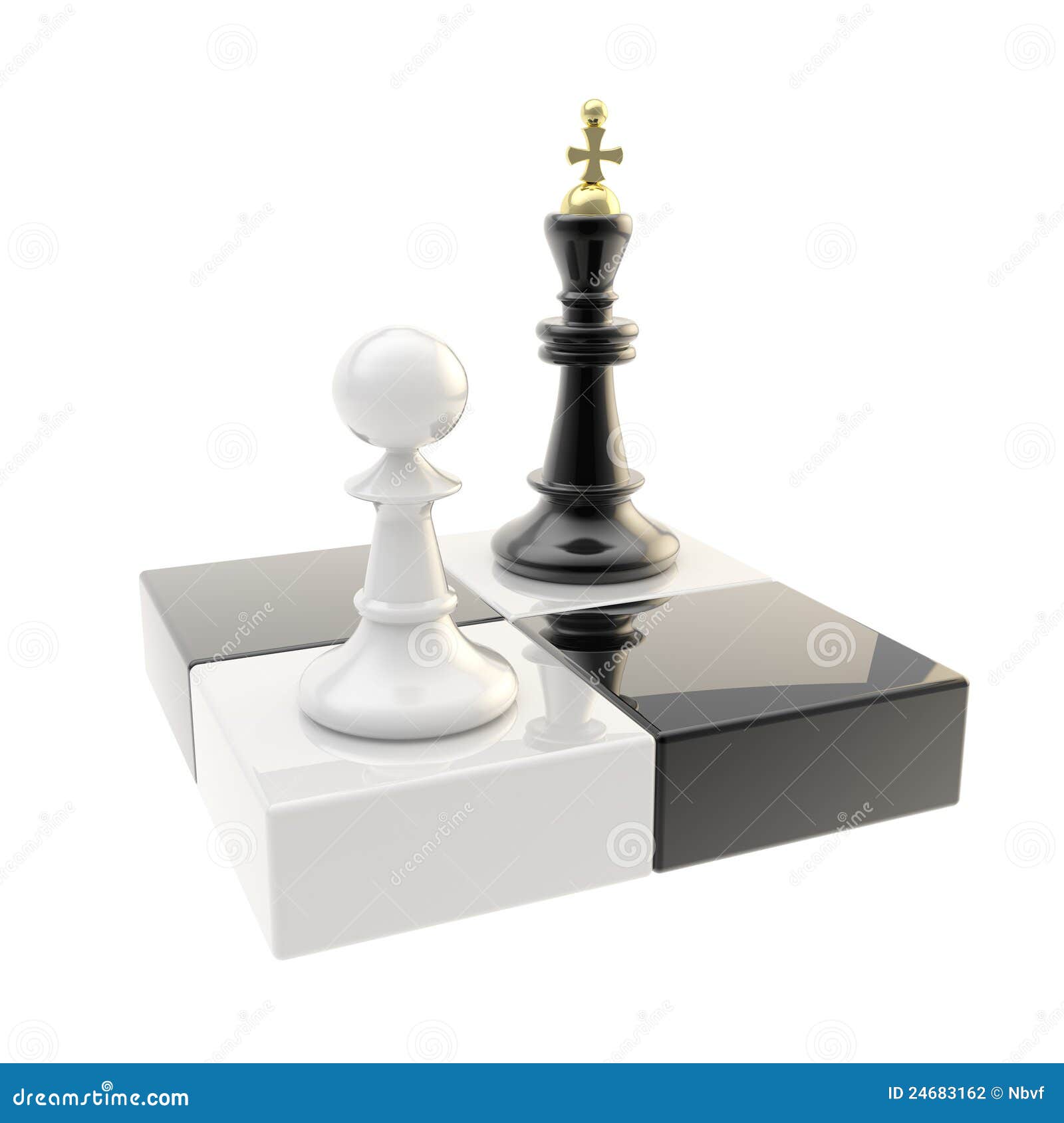 Chess Icon Illustration of Pawn and King Stock Illustration ...