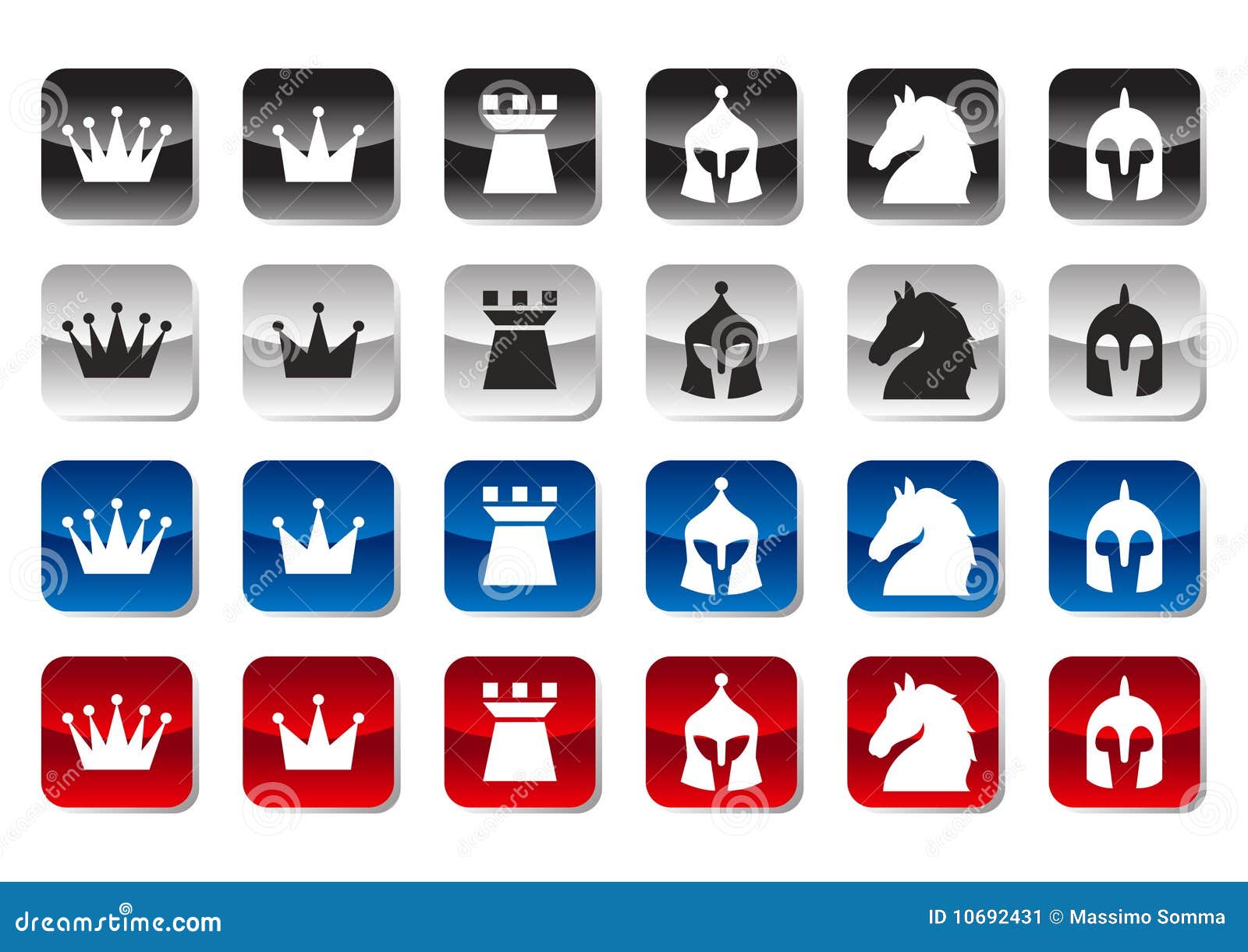 Chess icon set stock vector. Illustration of checkmate - 10692431