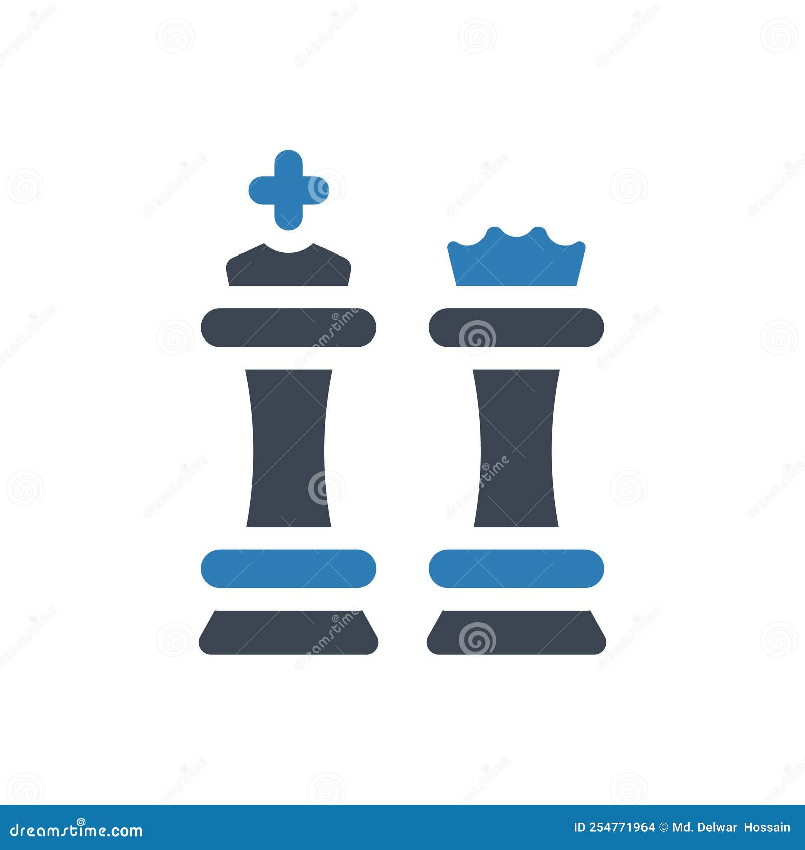 Chess icon stock vector. Illustration of play, sign - 254771964