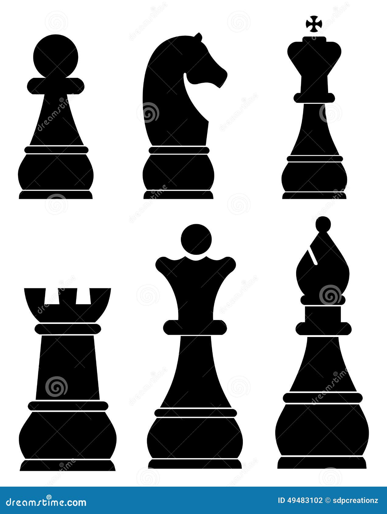 Chess icons set stock vector. Illustration of horse, collection - 49483102