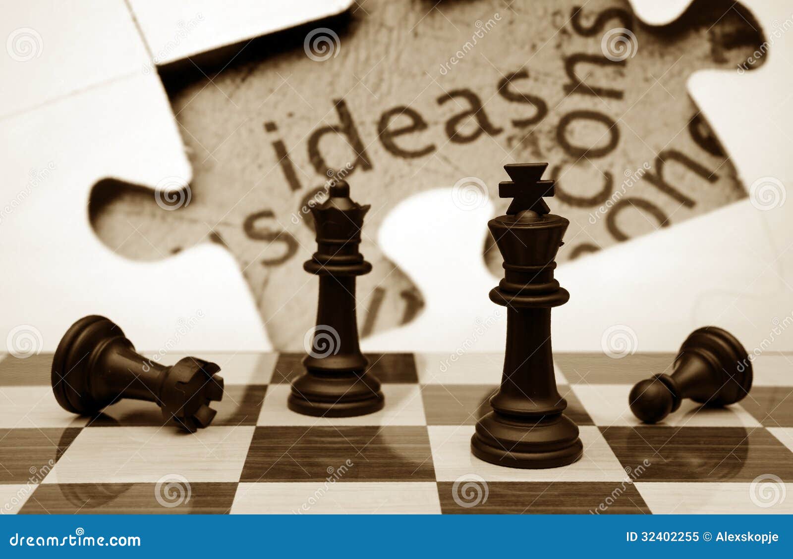 Chess and idea concept stock image. Image of sepia, design - 32402255