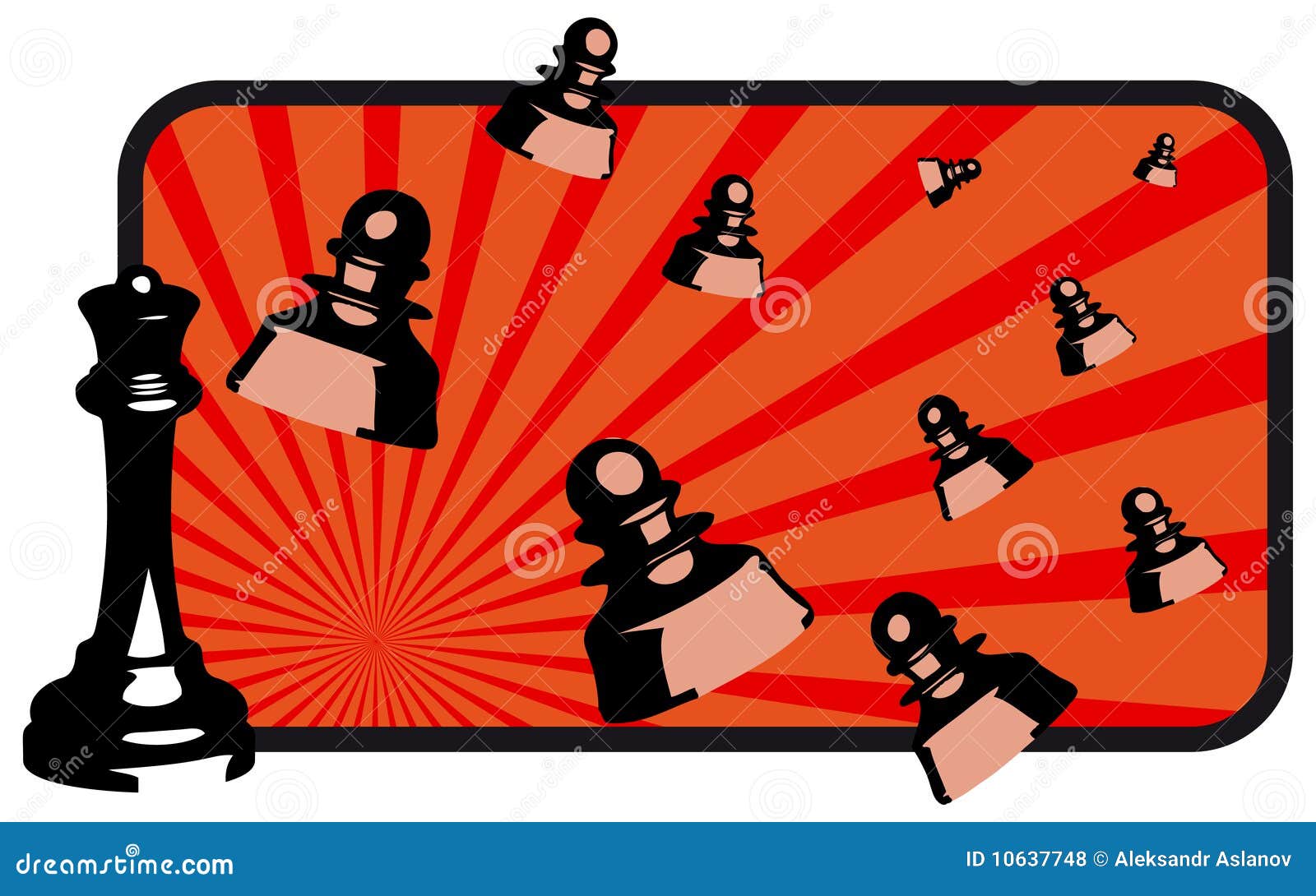 Chess illustration stock vector. Illustration of pawn - 10637748