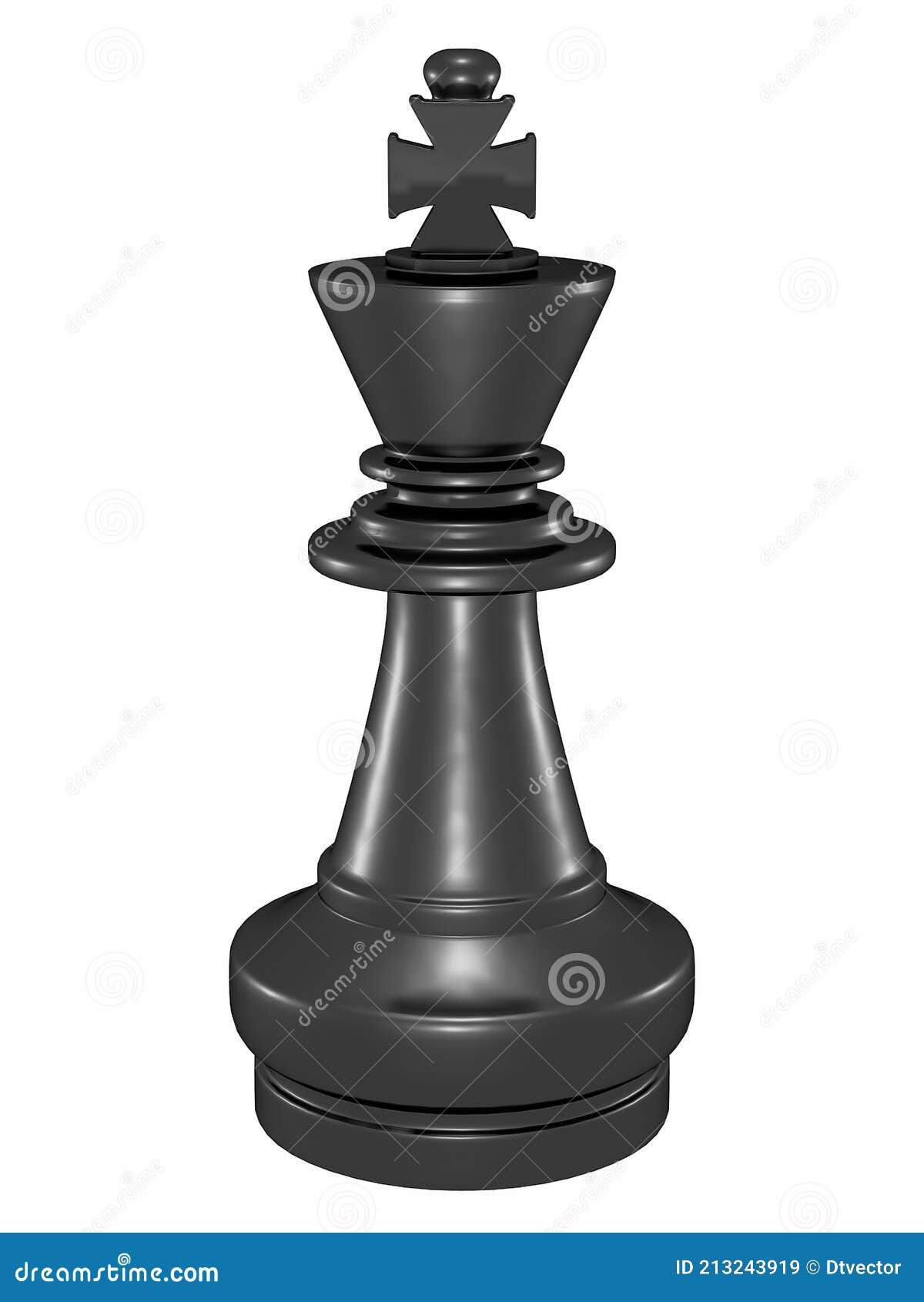 Chess king black front stock illustration. Illustration of horizontal ...