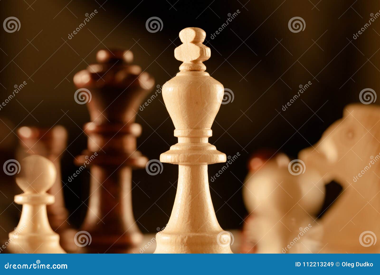 Chess King on a Chess Board Stock Image - Image of leadership, isolated ...