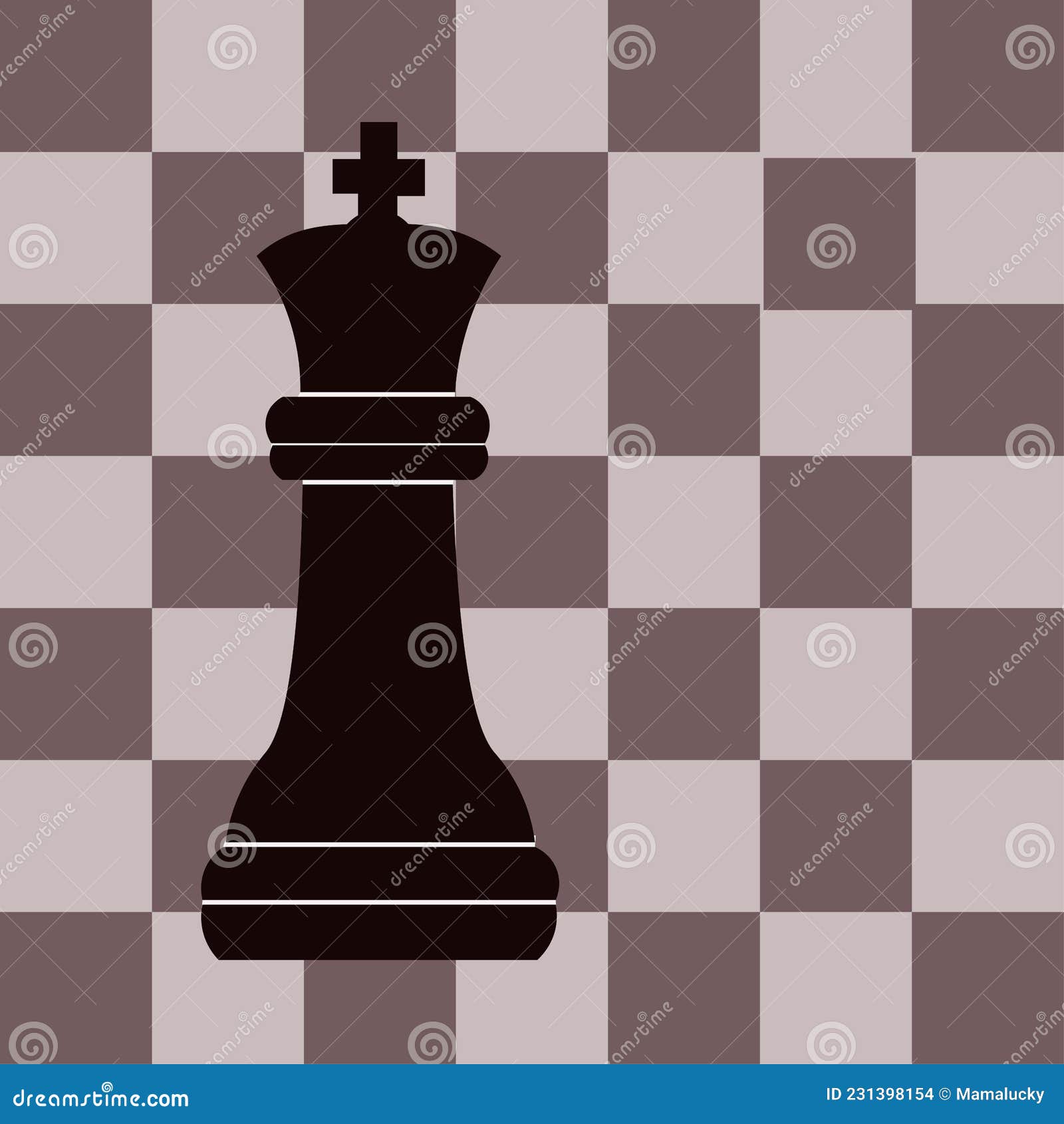 Chess King on the Chessboard. Poster or Flyer or Background. Stock ...