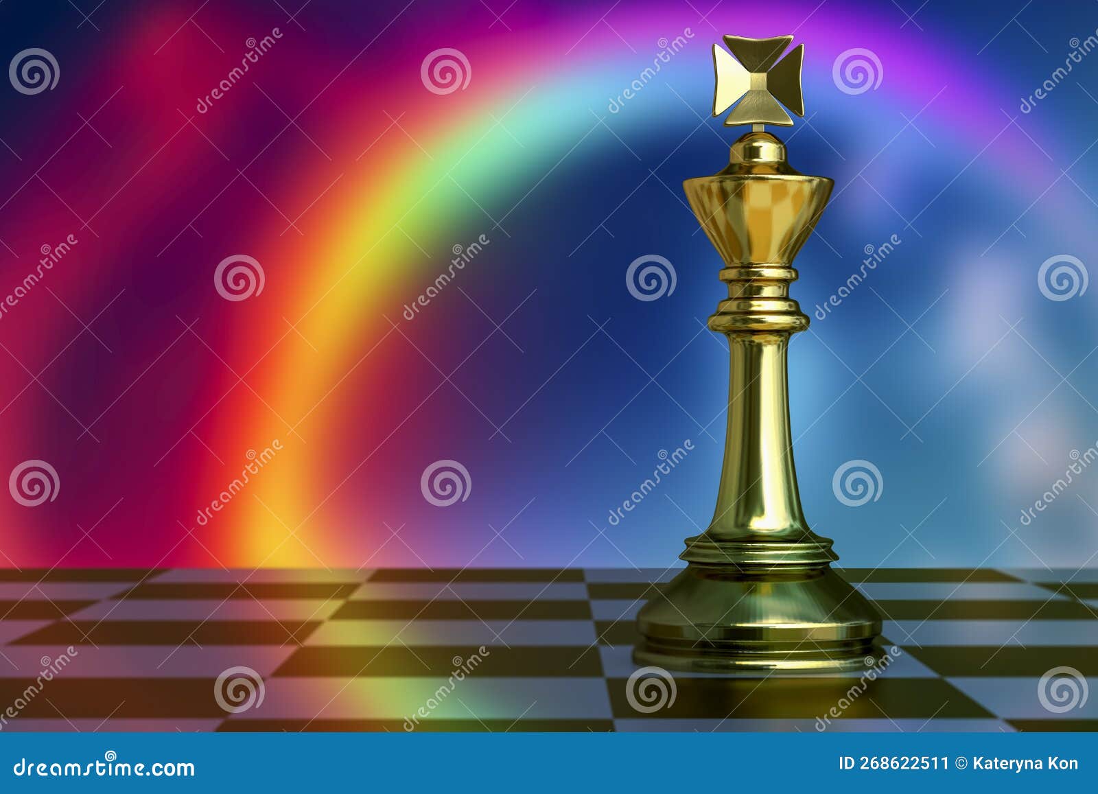 Chess King Figure, 3D Illustration Stock Illustration - Illustration of ...