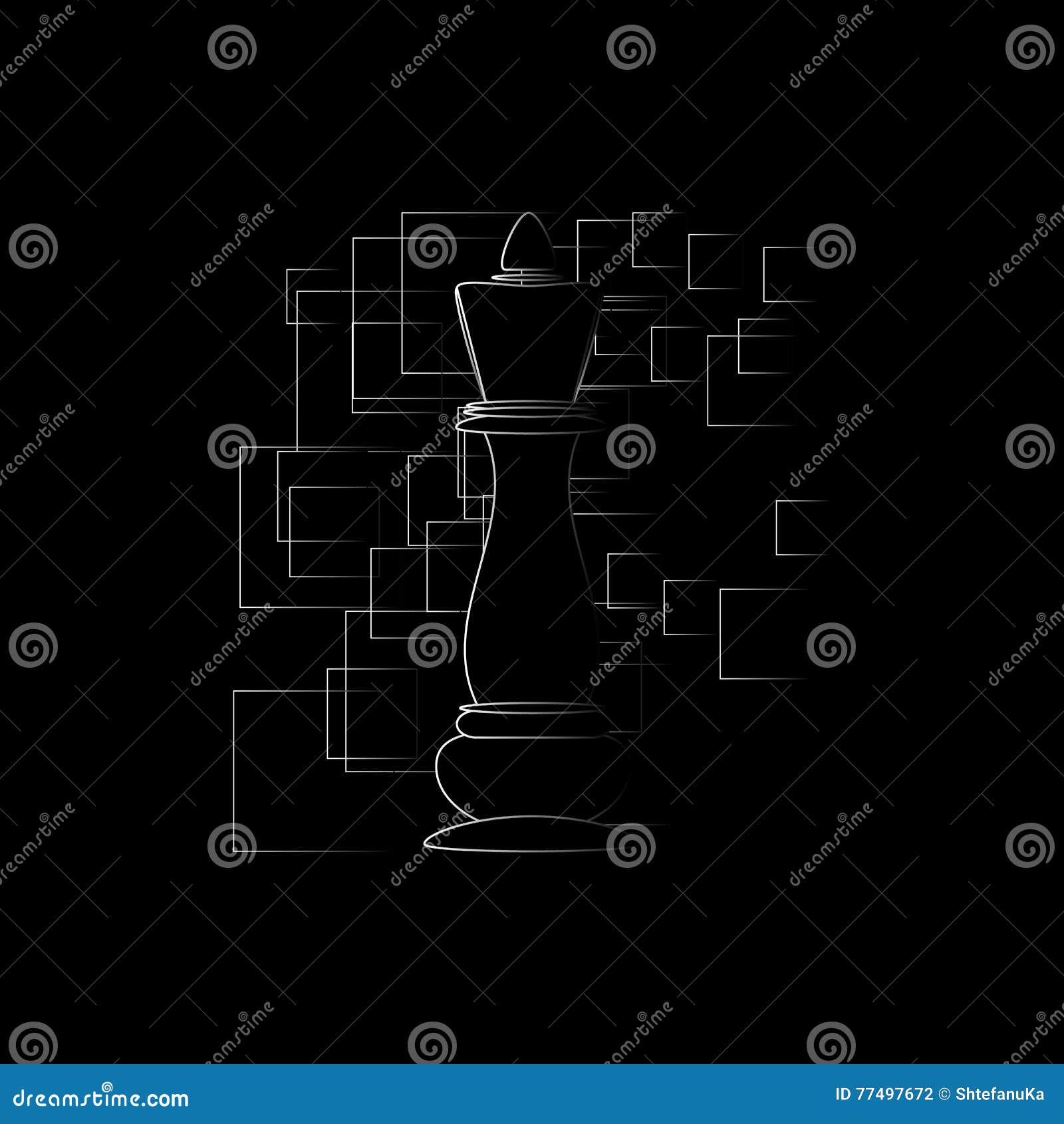 Chess King Icon on an Abstract Background. Vector Stock Vector ...