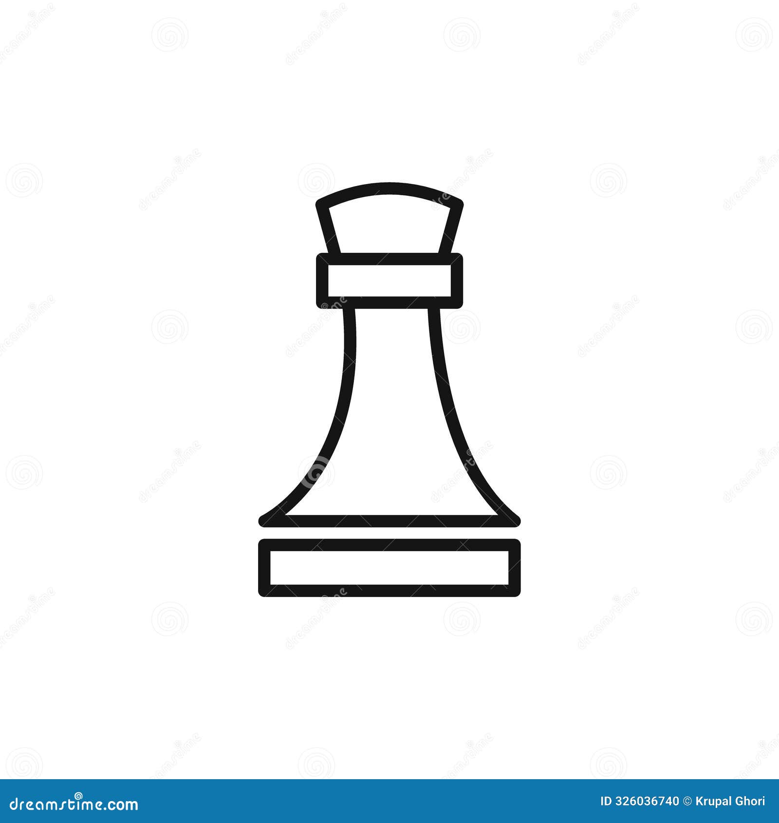 Chess King Logo Sign Vector Outline Stock Illustration - Illustration ...