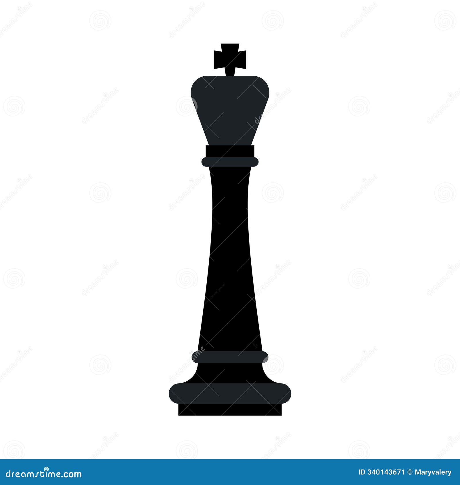 Chess King Piece Isolated. Symbol Sign of Chess Game Stock Illustration ...
