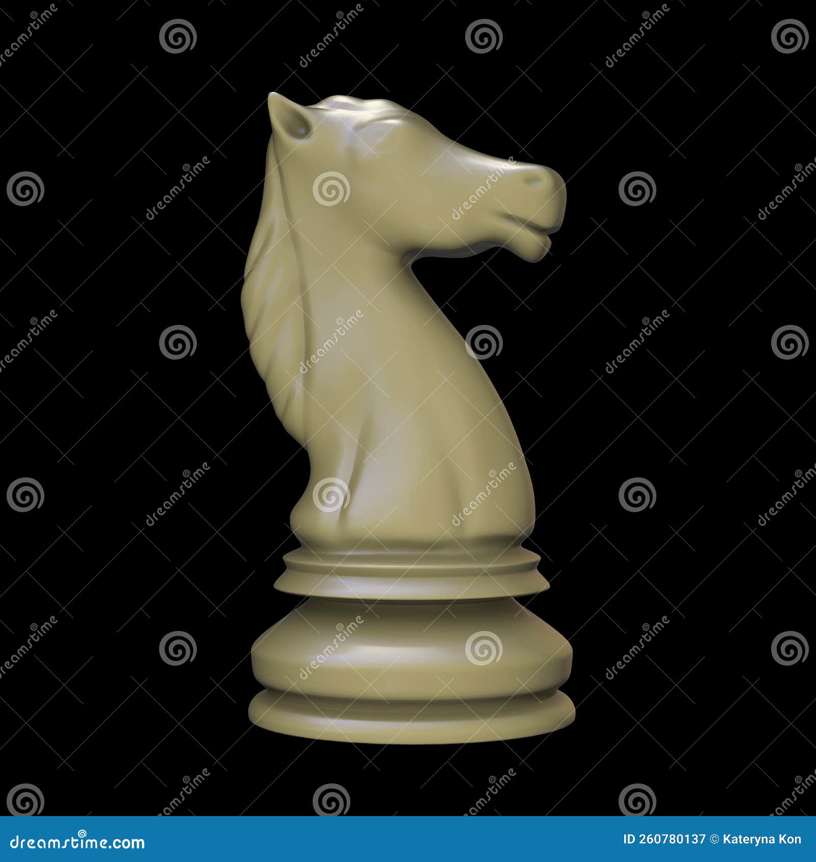 Chess Knight, Close-up View, Illustration Stock Illustration ...