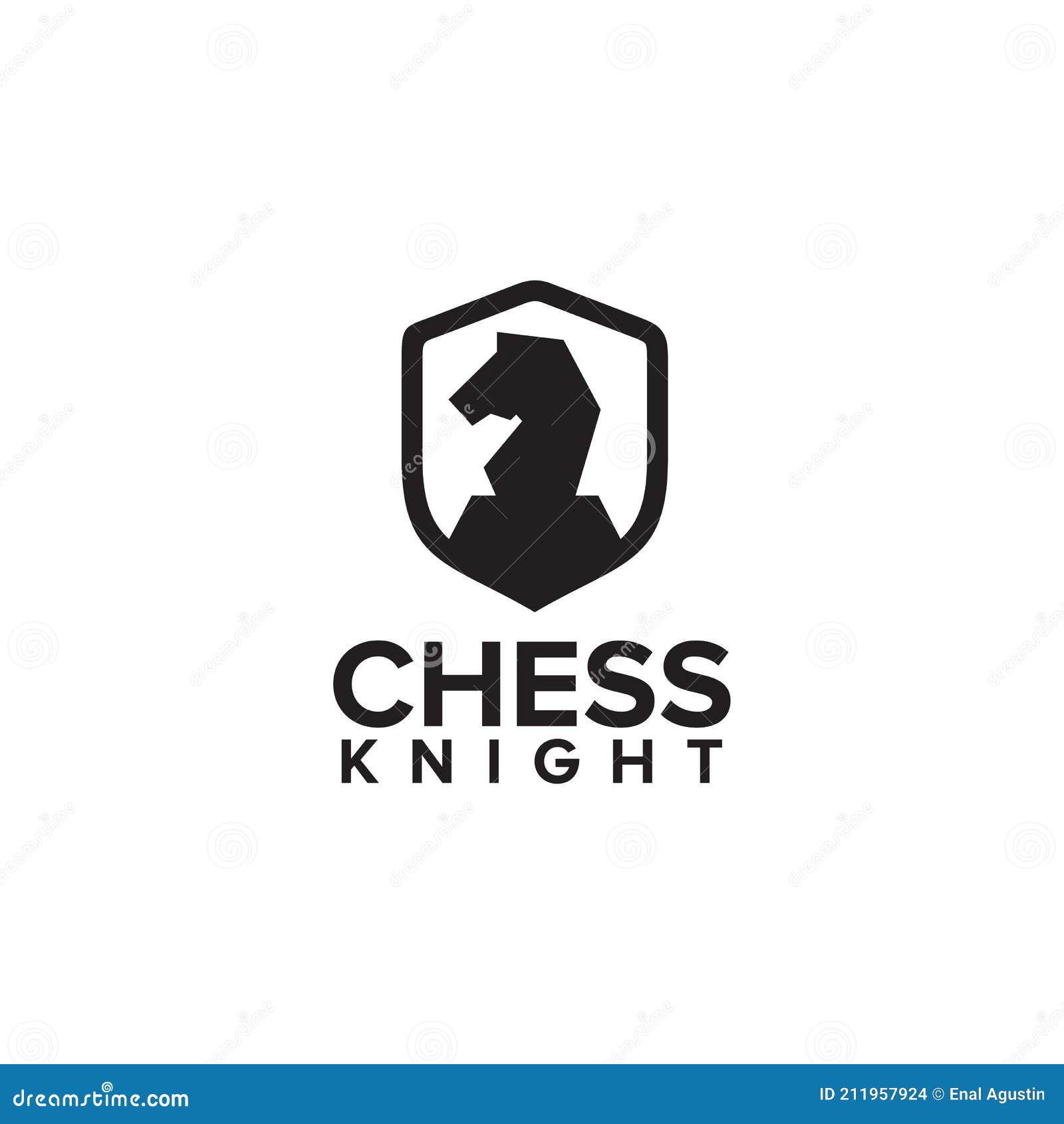 Chess Knight Logo Design Template Stock Vector - Illustration of game ...