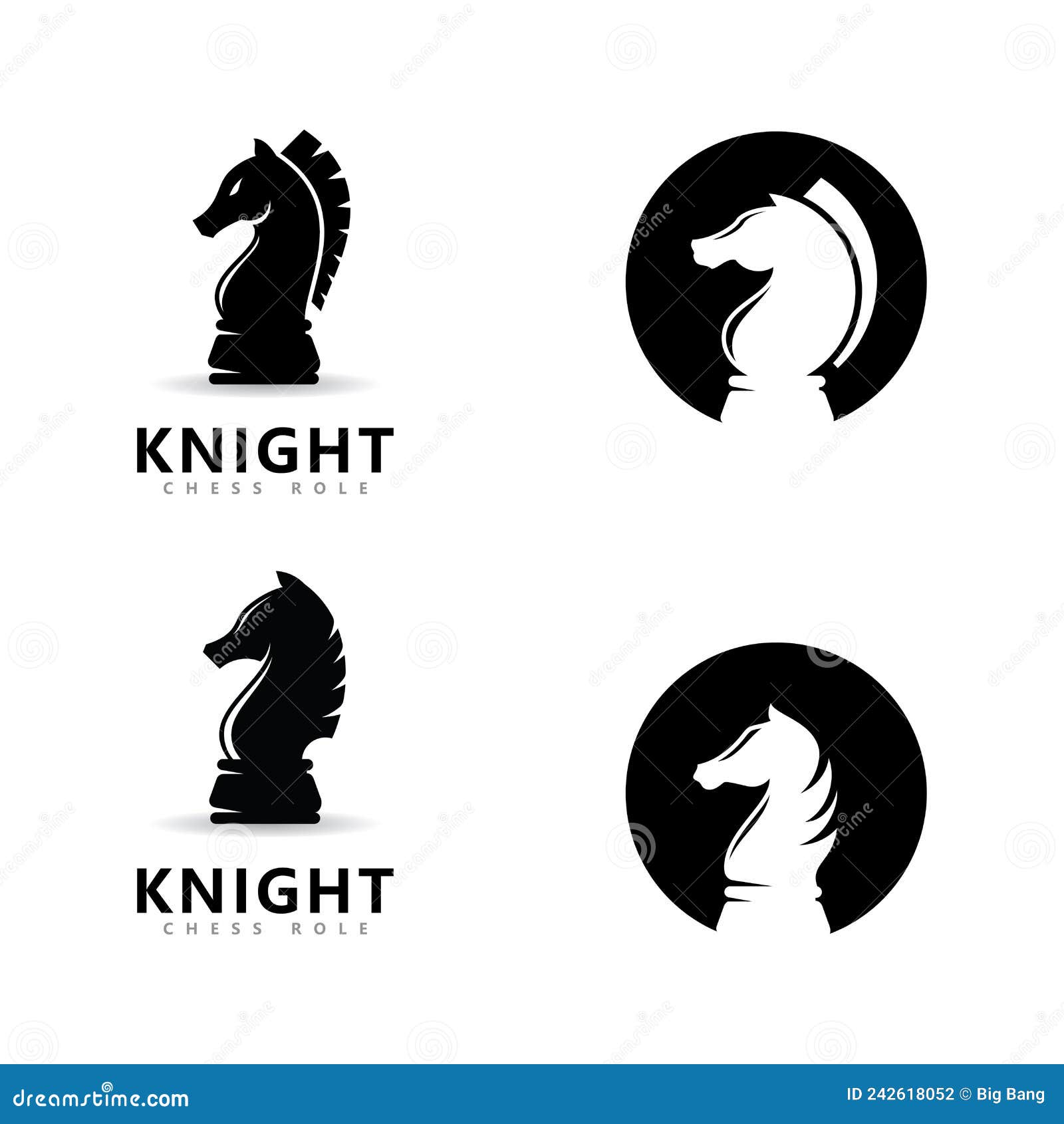 Chess Knight Role Logo Vector, Chess Piece Vector Icons Stock Vector ...