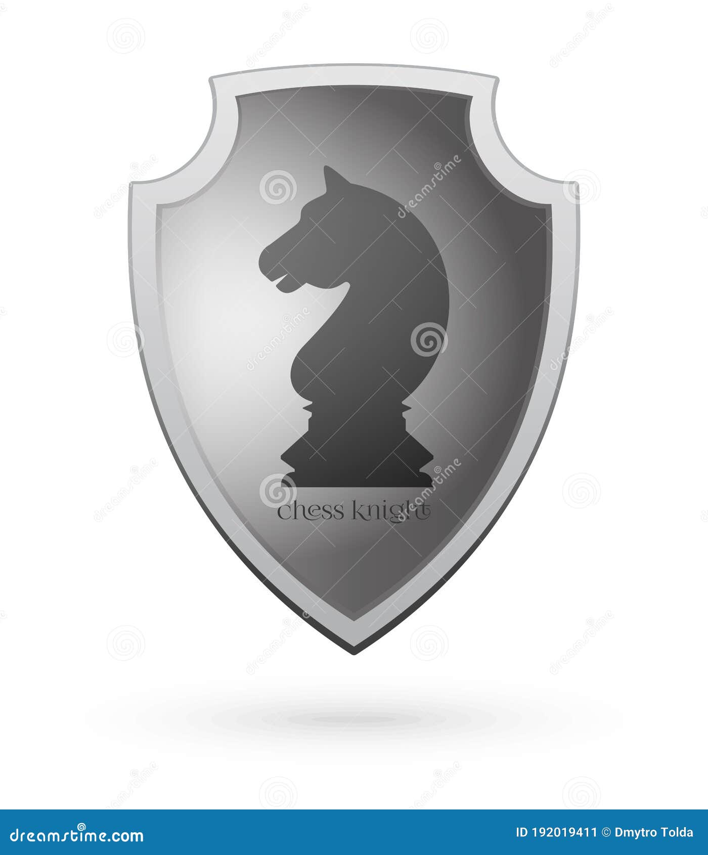 Chess Knight on a Shield. Chess Concept Design Stock Vector ...