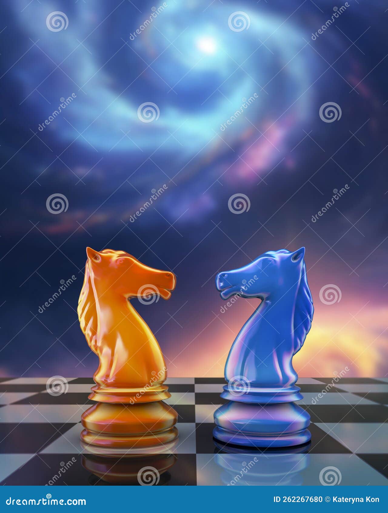 Chess knights figures stock illustration. Illustration of closeup ...