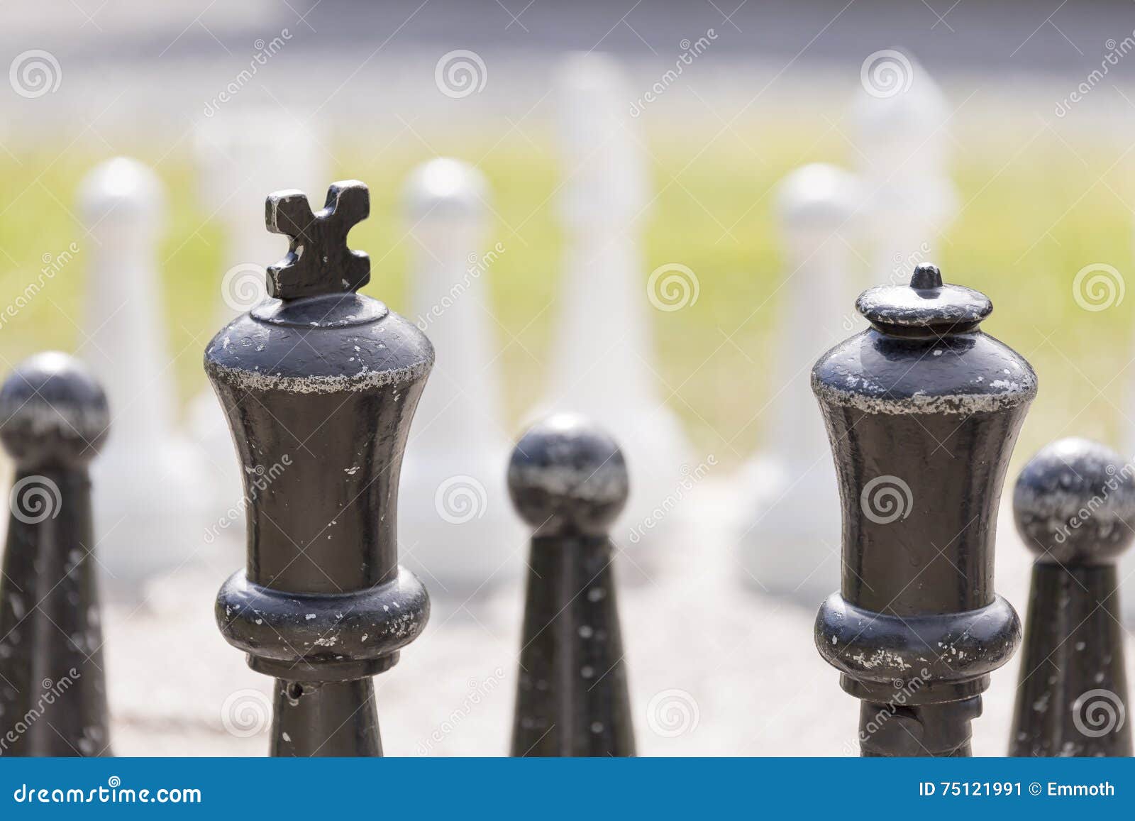 Chess Lawn Game stock image. Image of pieces, lawn, chessboard - 75121991