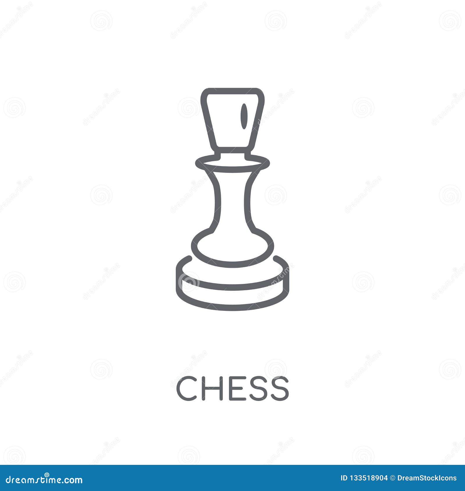 Chess Linear Icon. Modern Outline Chess Logo Concept on White Ba Stock ...