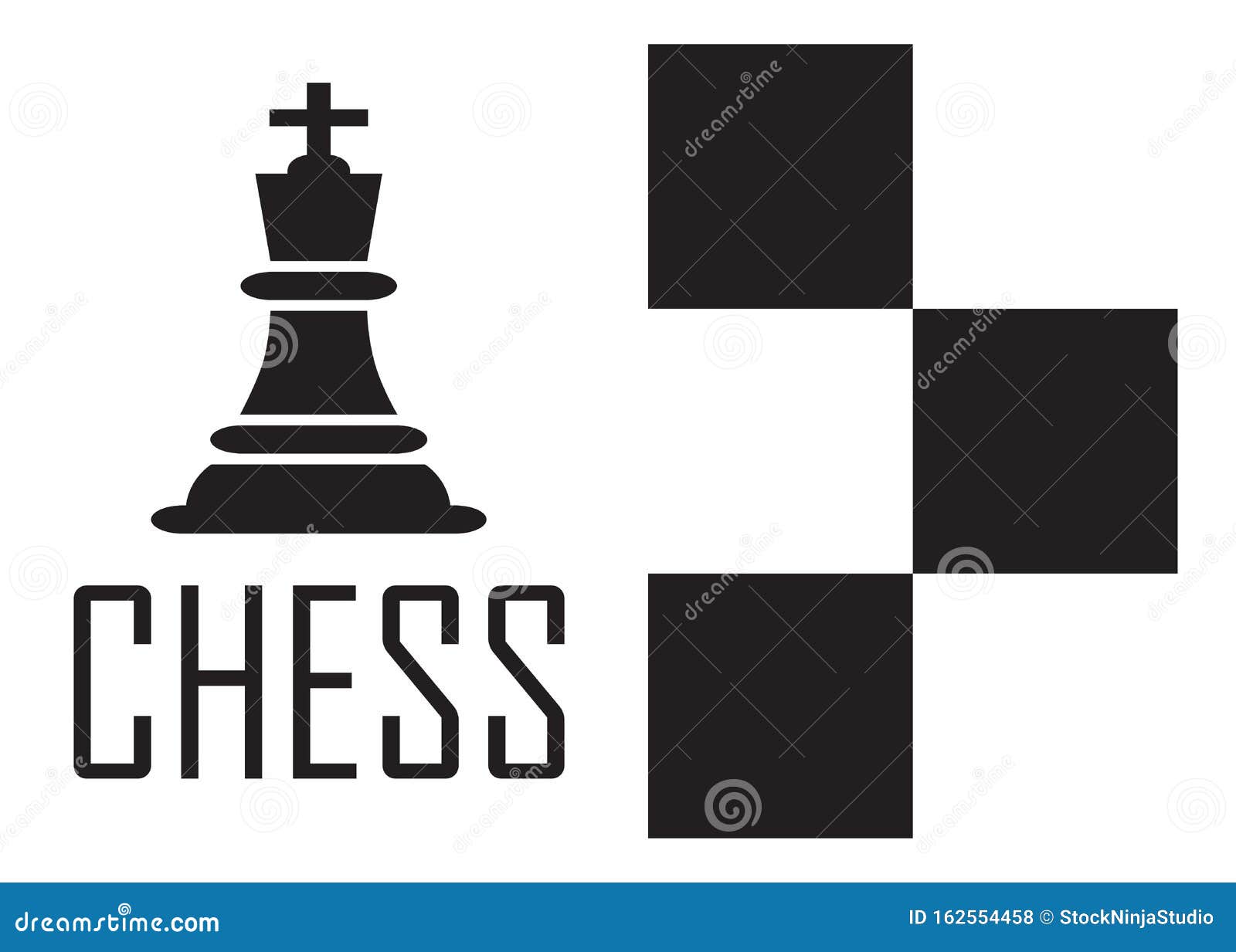 Chess Logo Concept with Checkerboard. Chess Vector Illustration Stock ...