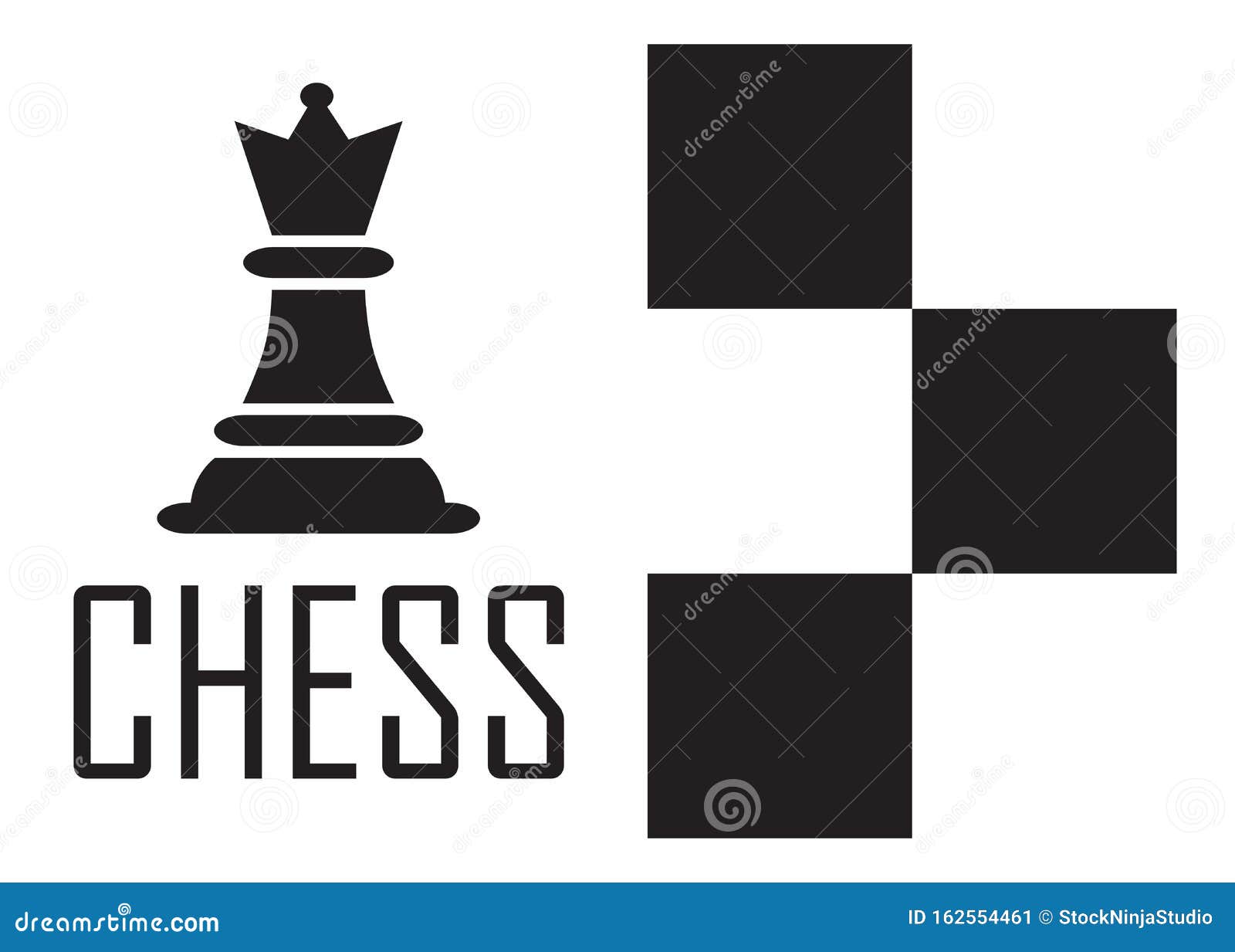 Chess Logo Concept with Checkerboard. Chess Vector Illustration Stock ...