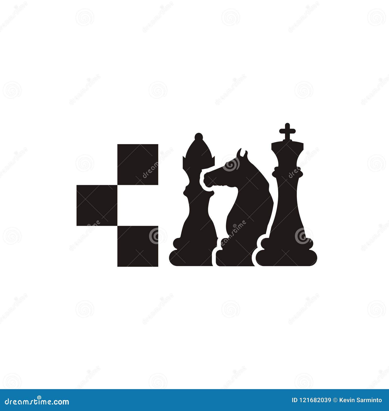 Chess logo design stock vector. Illustration of check - 121682039