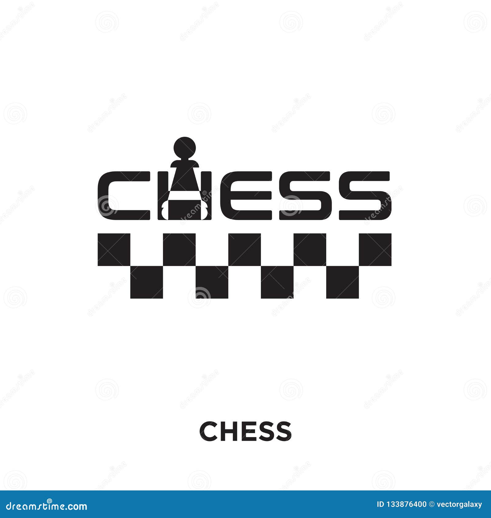Chess Logo Design Isolated on White Background for Your Web, Mob Stock ...
