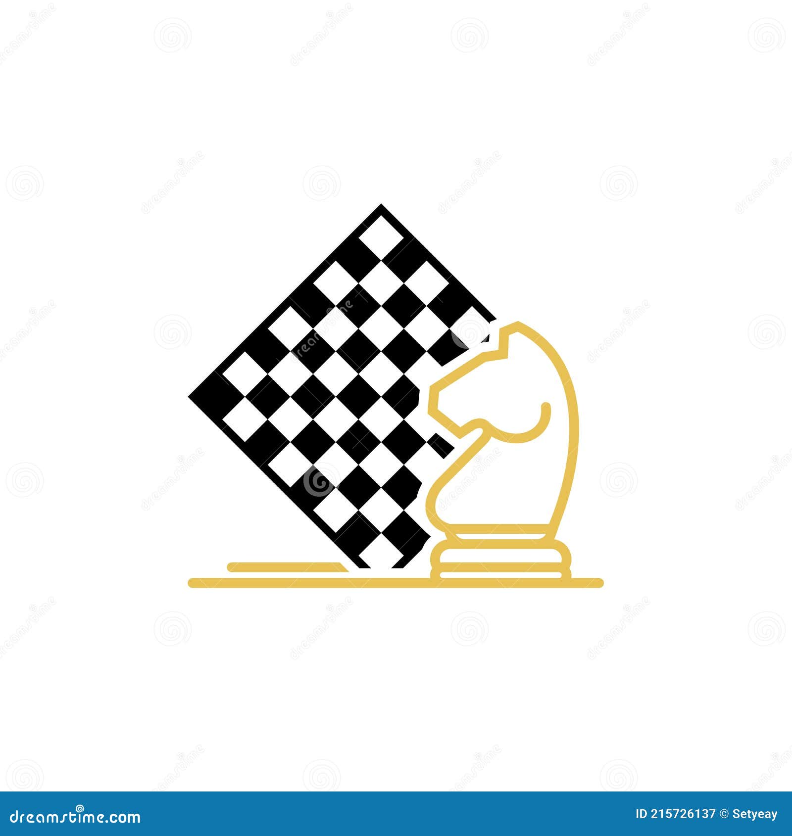 Chess Logo Design Vector Illustration, Creative Chess Logo Design ...