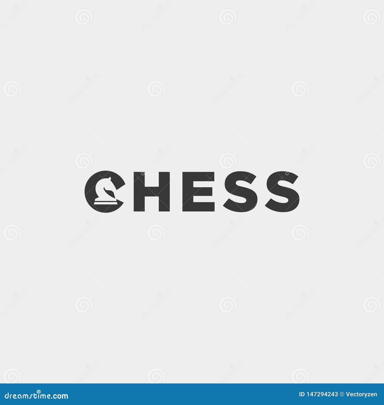 Chess Logo Type Vector Design Illustration, Typography Logo for Chess ...