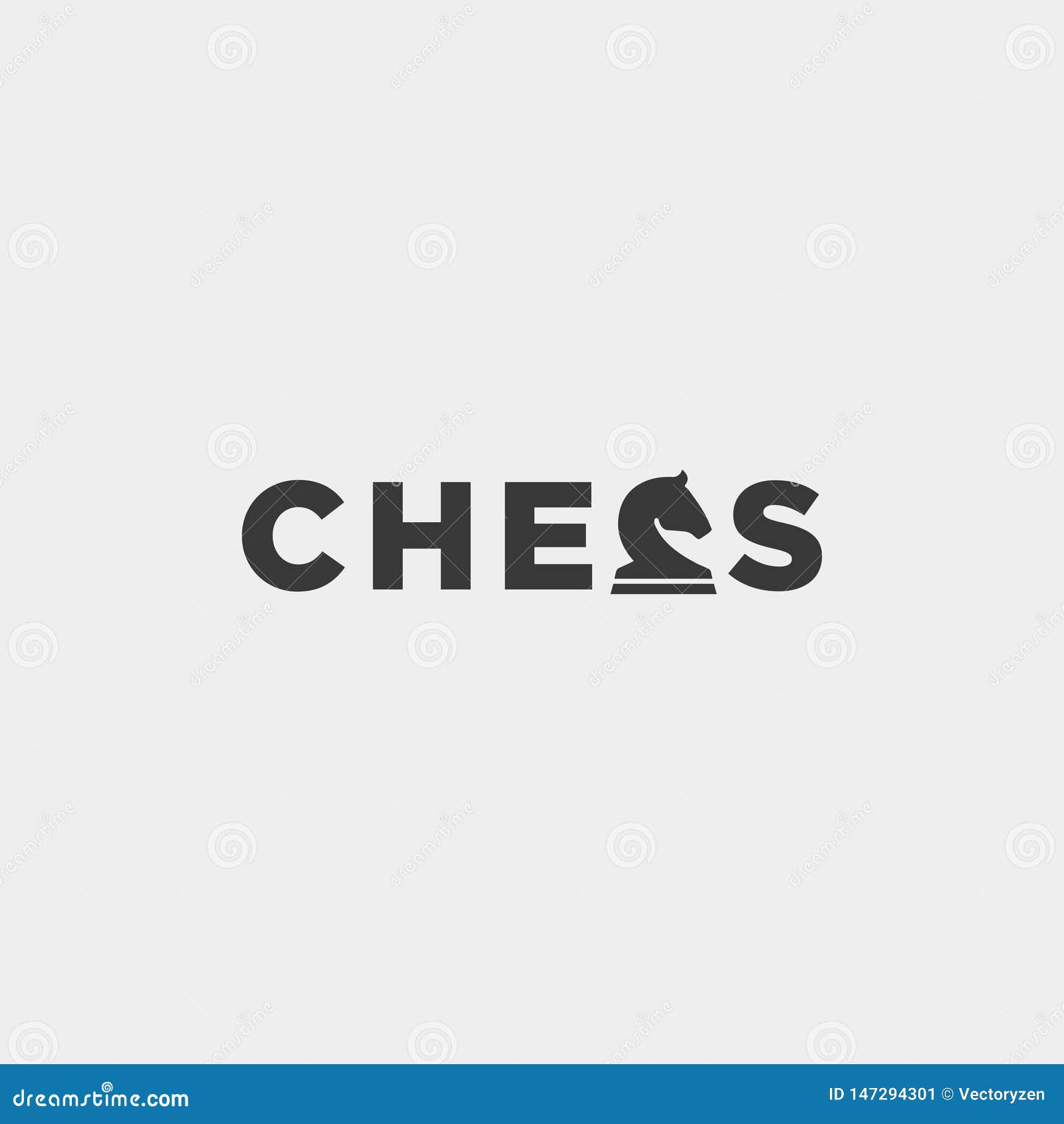 Chess Logo Type Vector Design Illustration, Typography Logo for Chess ...
