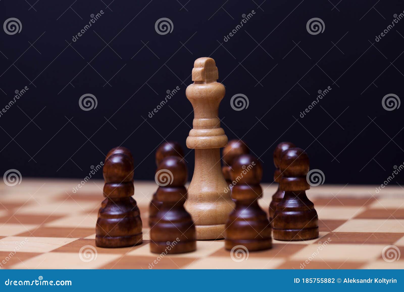 Chess, Many Against One, the Concept of Teamwork. Stock Photo - Image ...