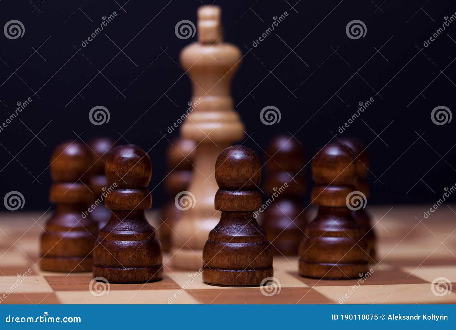 Chess, Many Against One, the Concept of Teamwork. Stock Image - Image ...